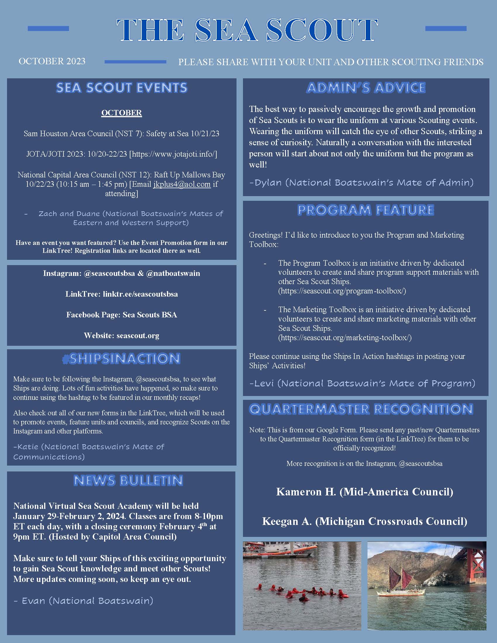 The Sea Scout Times - October 2023 - Sea Scouts BSA