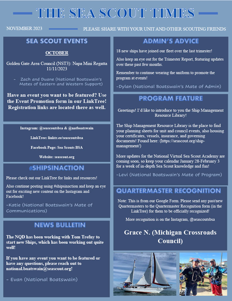 The Sea Scout Times - November - Sea Scouts BSA
